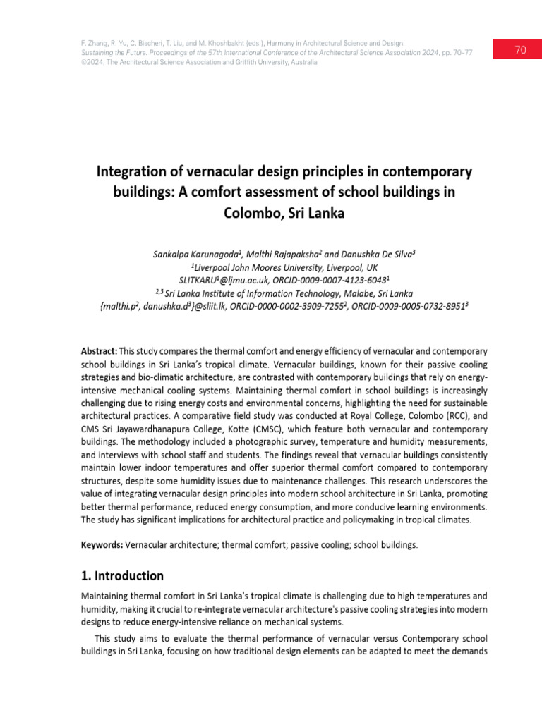 Vernacular vs. Contemporary School Design | PDF | Humidity ...