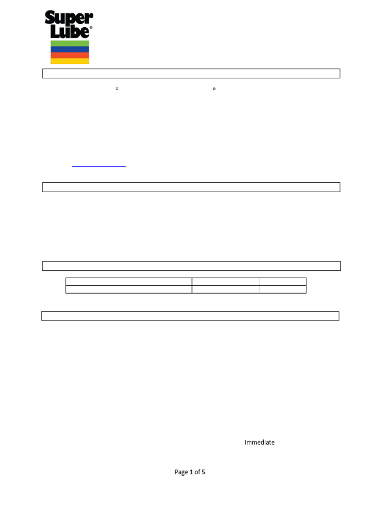 SDS Super Lube Multi-Purpose Grease EN Sds | PDF | Toxicity | Personal ...