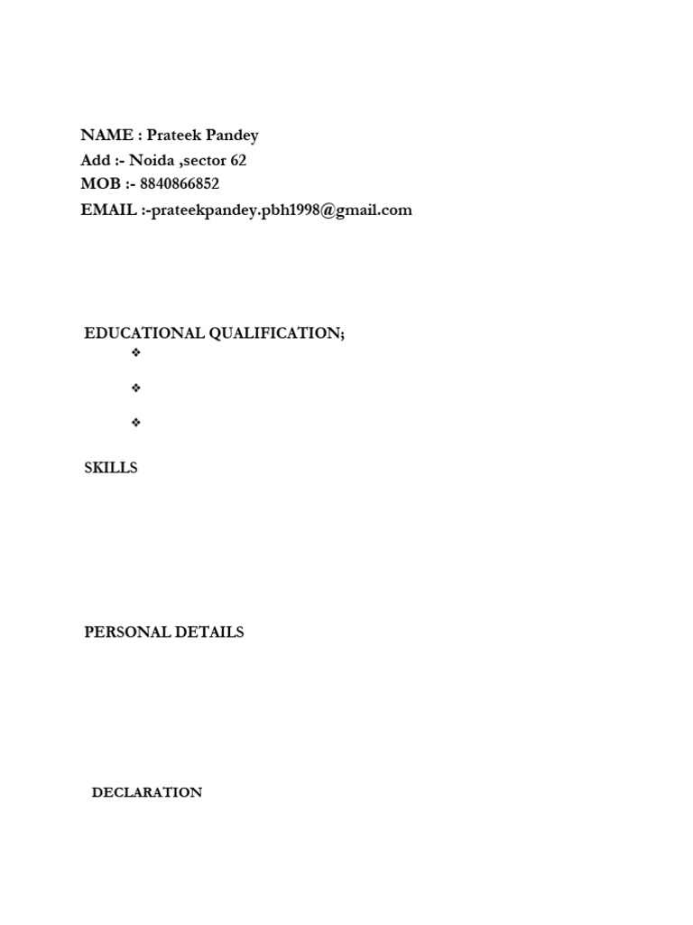 Prateek Resume 1 | PDF