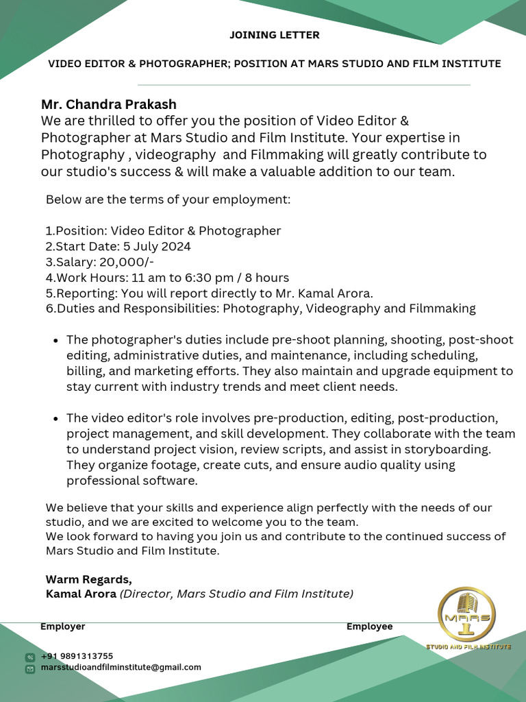 Akash Offer Letter | PDF