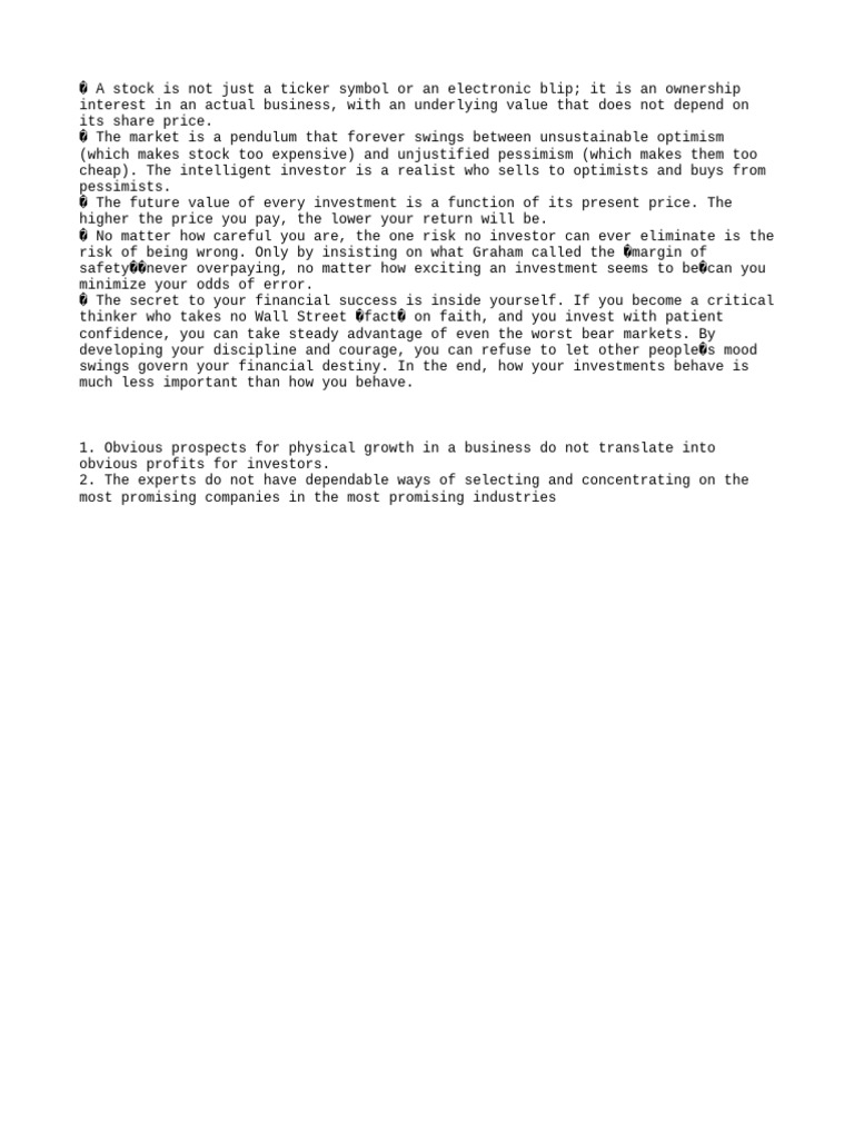 Intelligent Investor | PDF