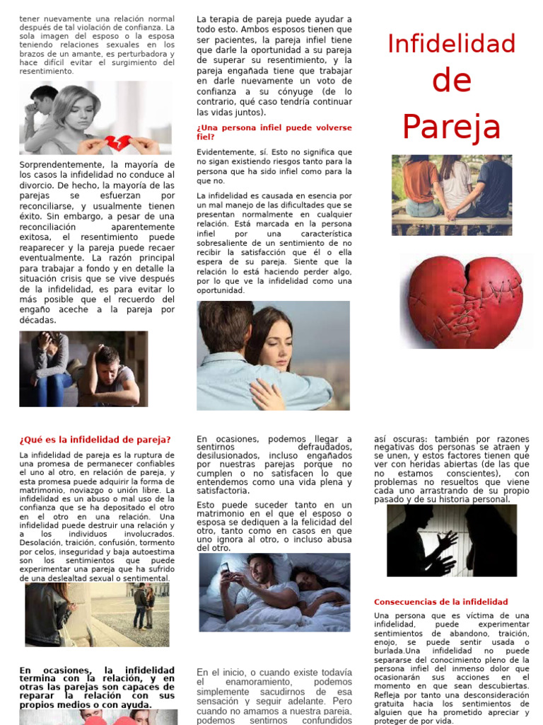 Triptico de Infedelidad | PDF | Infidelidad | Psicología Social