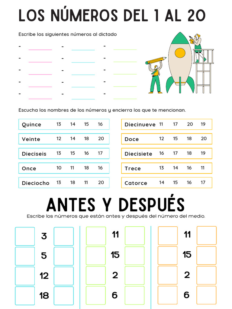 Números Del 1 Al 20 | PDF