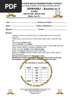 Kiswahili Paper 3 - KCSE 2023 Past Papers Questions and Answers-2356 | PDF