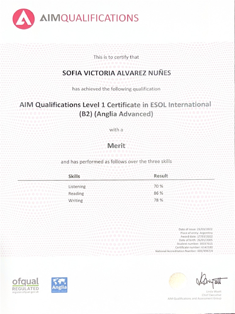 Aim Qualifications | PDF