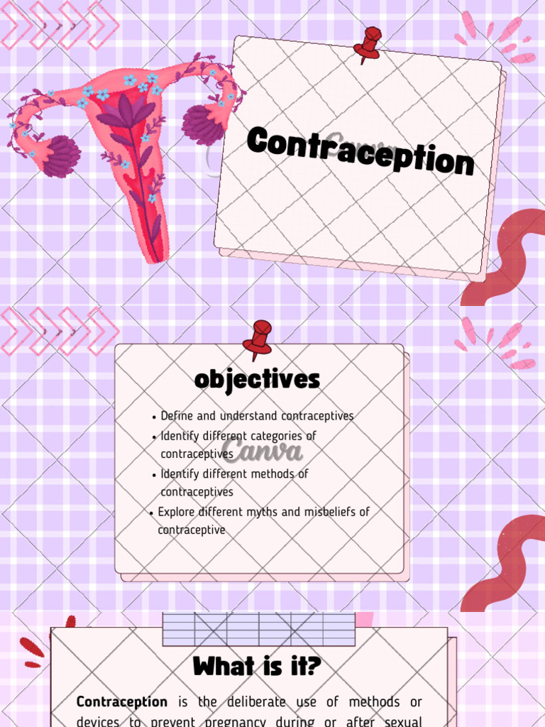 Contraception Presentation in A Pink Red Illustrative Style | PDF ...