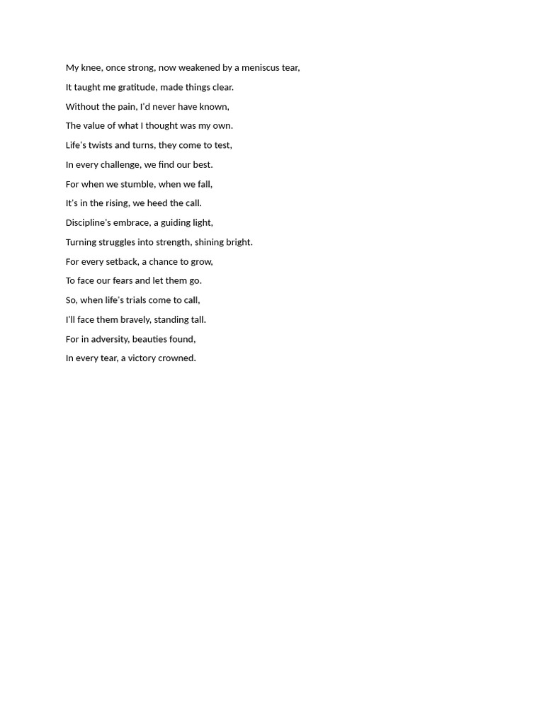 My Personal Poem | PDF