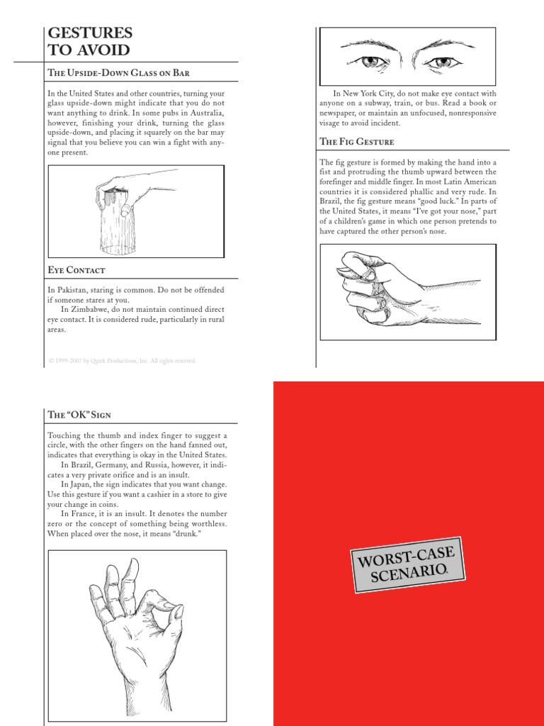 Gestures To Avoid | PDF