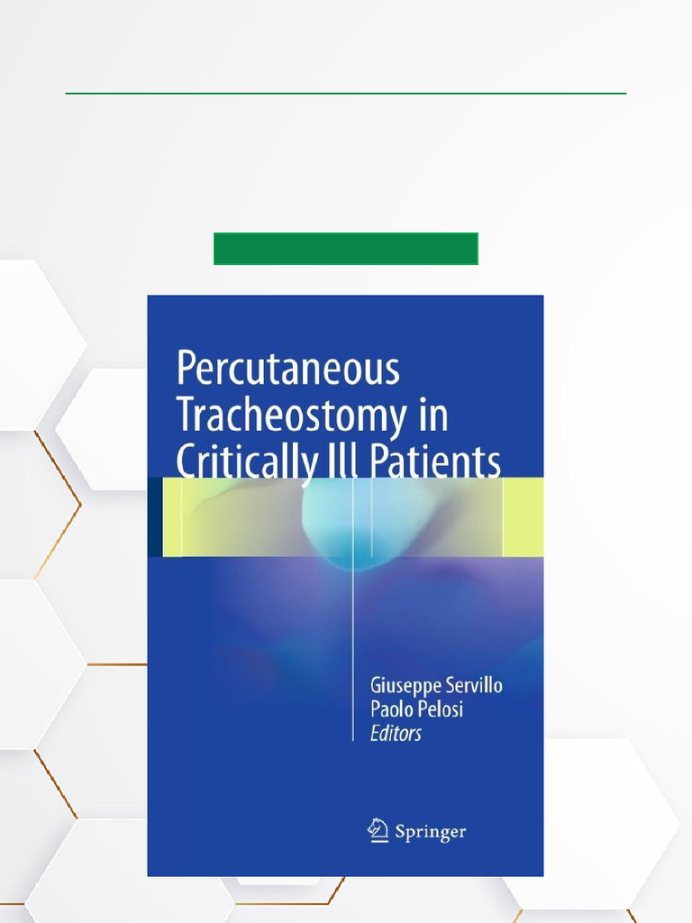 Percutaneous Tracheostomy in Critically Ill Patients All Format ...