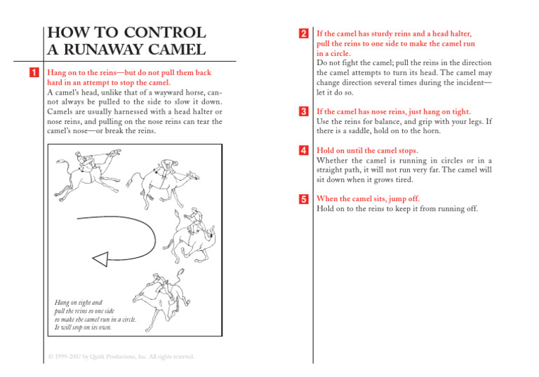 How To Control A Runaway Camel | PDF