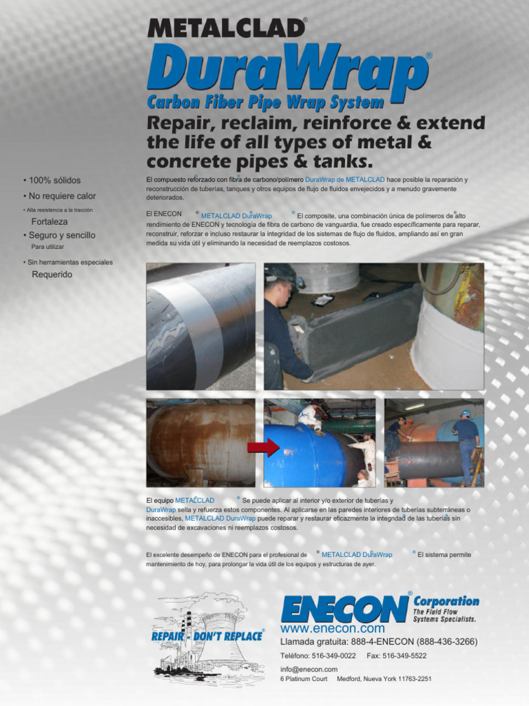 METALCLAD DuraWrap | PDF | Hormigón | Carbón