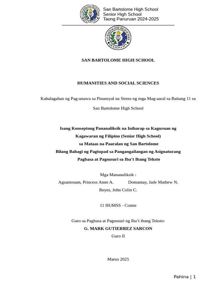 PAGPAG Research Template 2 | PDF