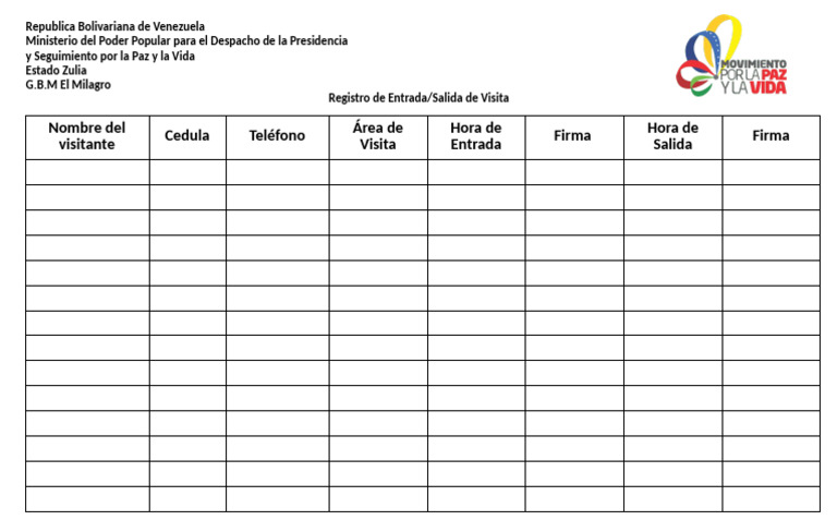 Registro de Visitas | PDF