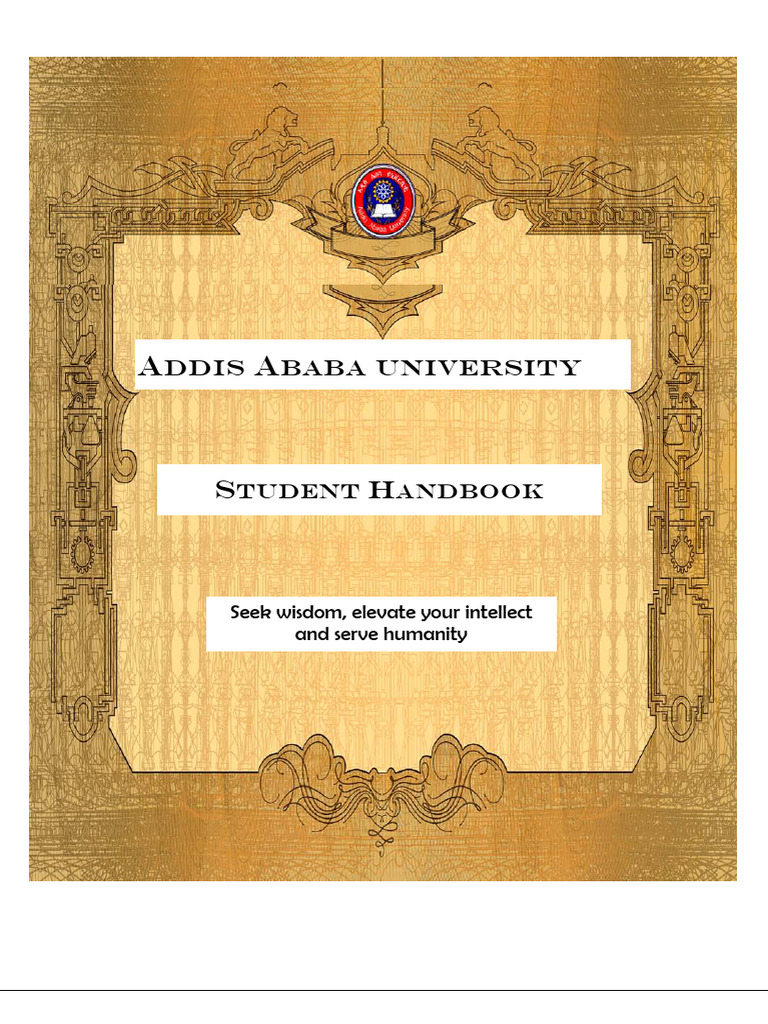 Addis Ababa University Student Handbook | PDF | Identity Document ...