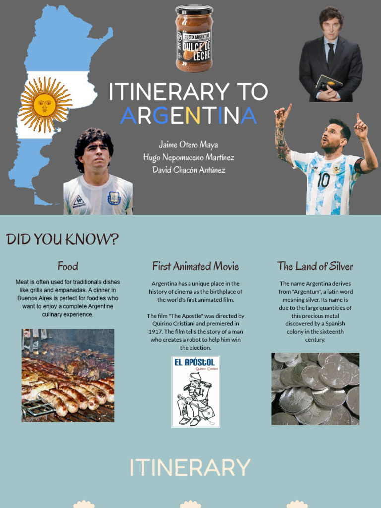 Argentina Travel Itinerary: Culture & Cuisine | PDF | Buenos Aires ...