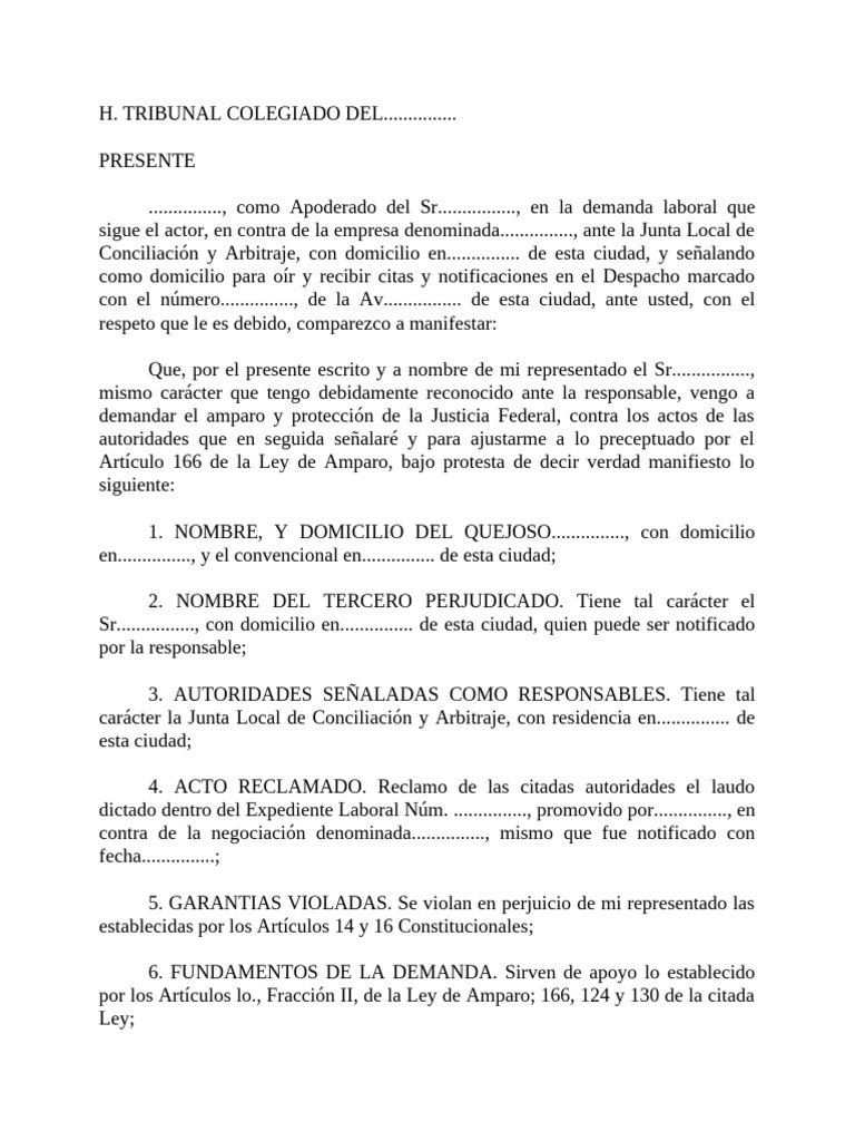 AMPARO DIRECTO LAB | PDF | Demanda judicial | Justicia
