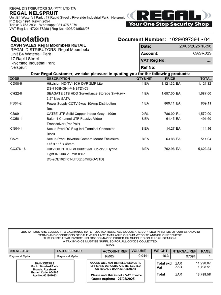 K8 Document Quotation-09739404 | PDF | Electronics | Electrical Engineering