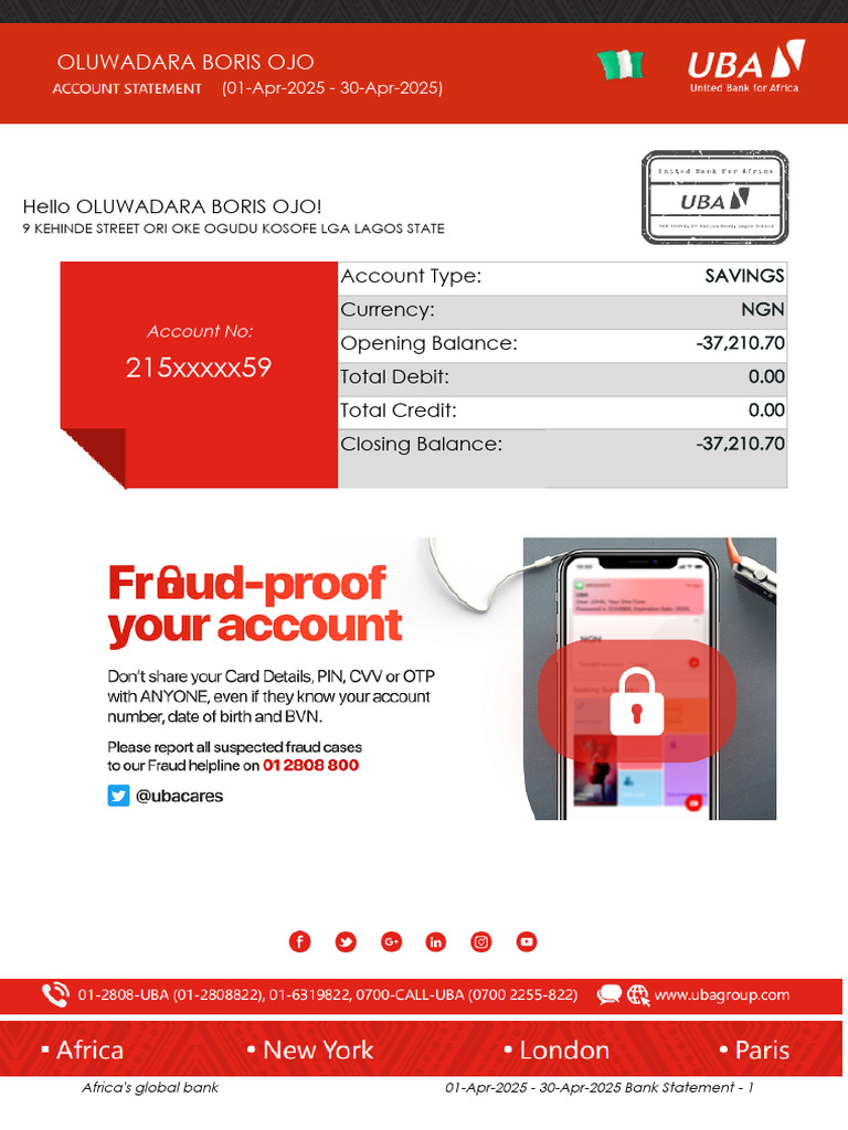 My Bank Statement - Unlocked | PDF