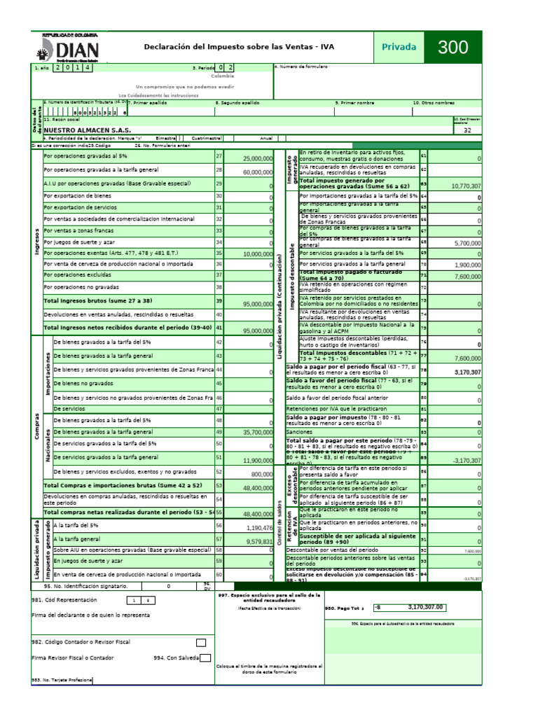 Declaración de IVA en Colombia 2024 | PDF | Comercio | Dinero