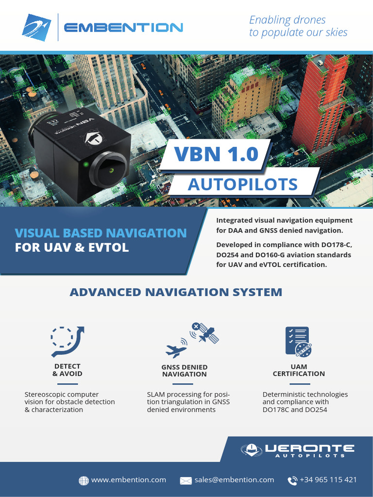 Veronte Autopilot VBN ENG Datasheet - LR - Web | PDF | Unmanned Aerial ...