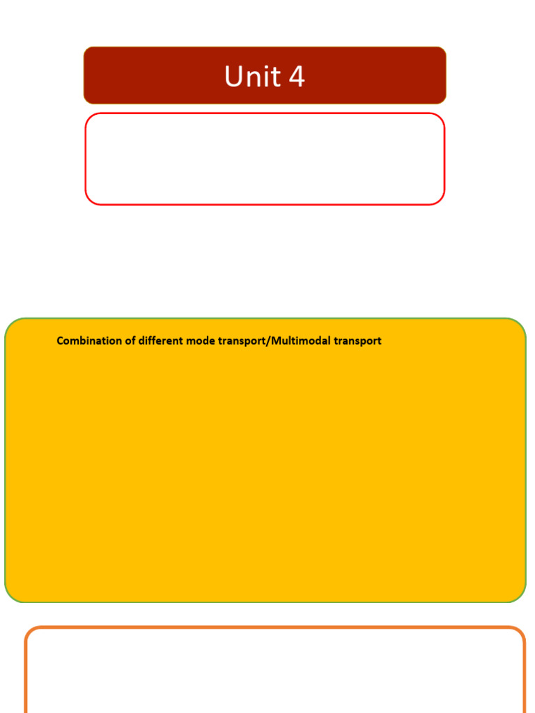 Multimodal Transport Overview and Framework | PDF | Transport | Logistics