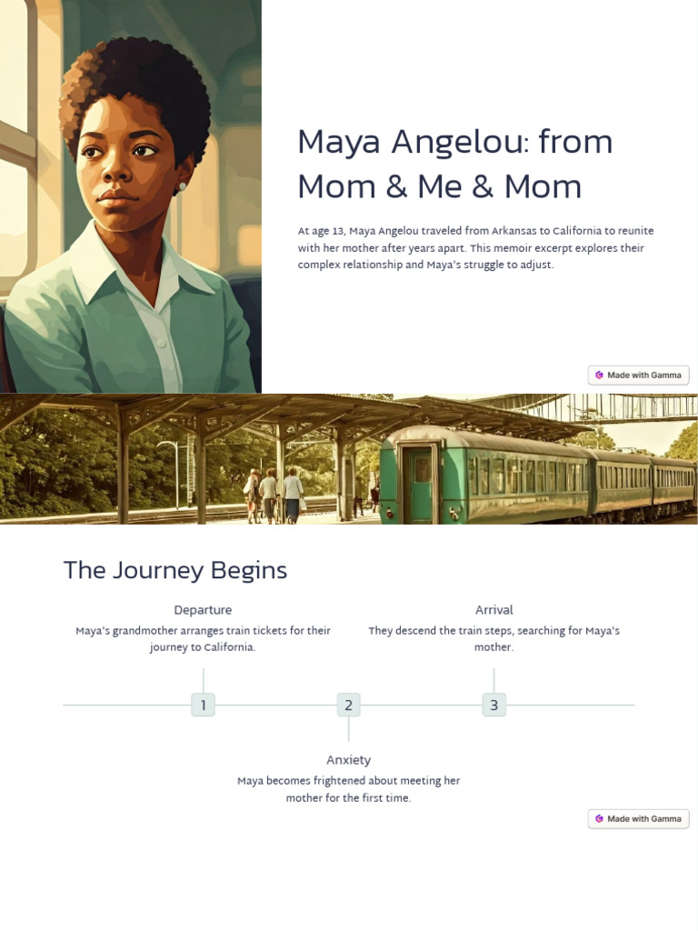 Maya Angelou From Mom and Me and Mom | PDF | Behavioural Sciences ...