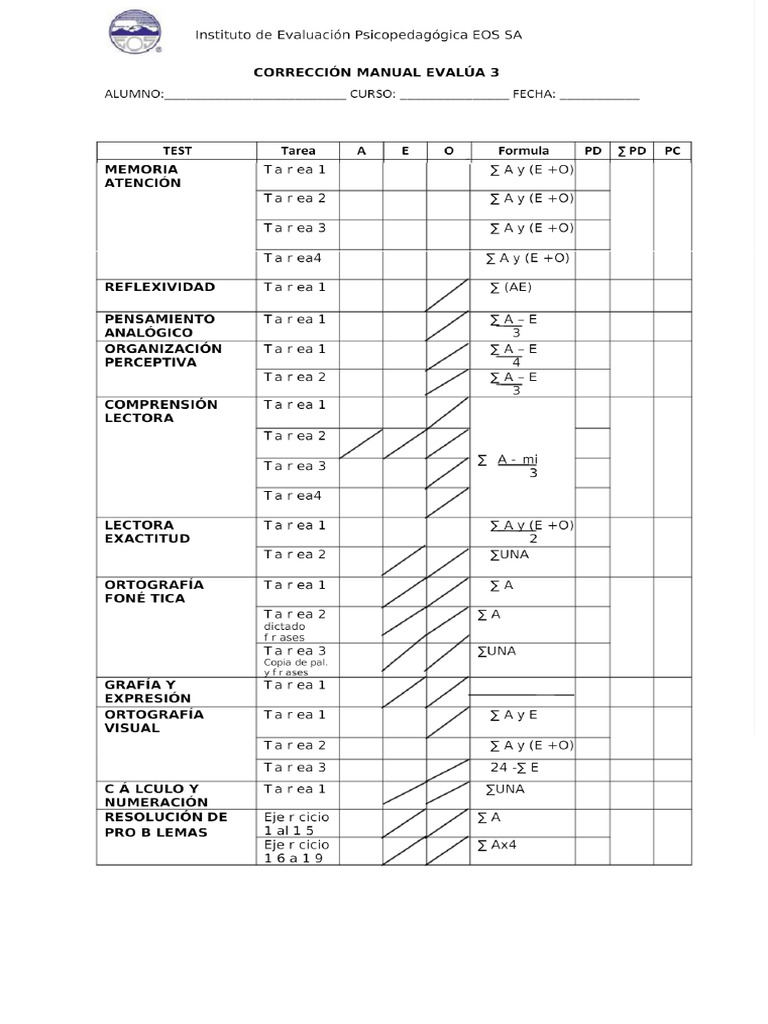 Correccion Manual Evalua 3 | PDF