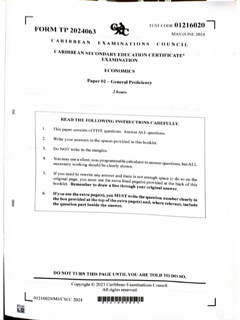 CSEC 2024 Paper2 | PDF