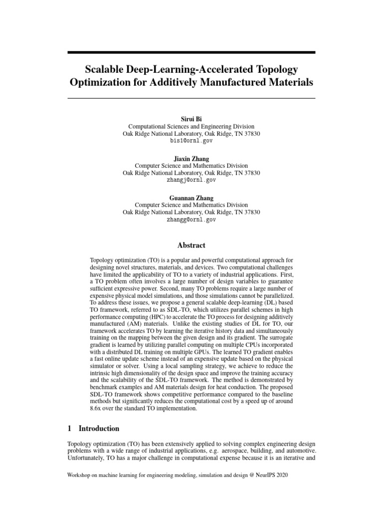 Bi , S., Zhang, J., & Zhang, G. (2020). Scalable Deep-learning- Accelerated Topology ...