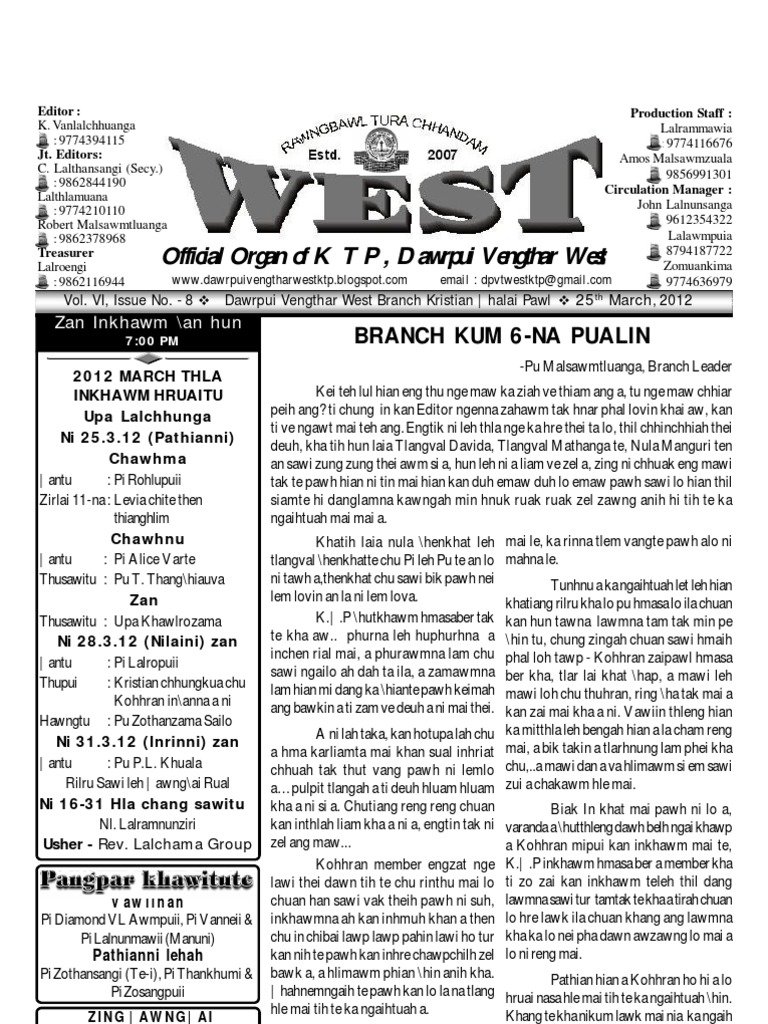 8 (25.03.2012) Rising Day Special Issue - PMD | PDF | Self-Improvement