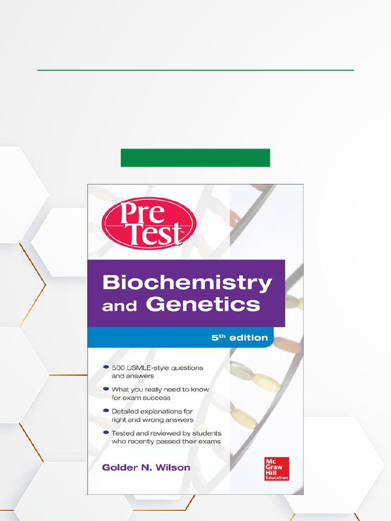 Biochemistry and Genetics Pretest Self Assessment and Review 5/E - 5th ...