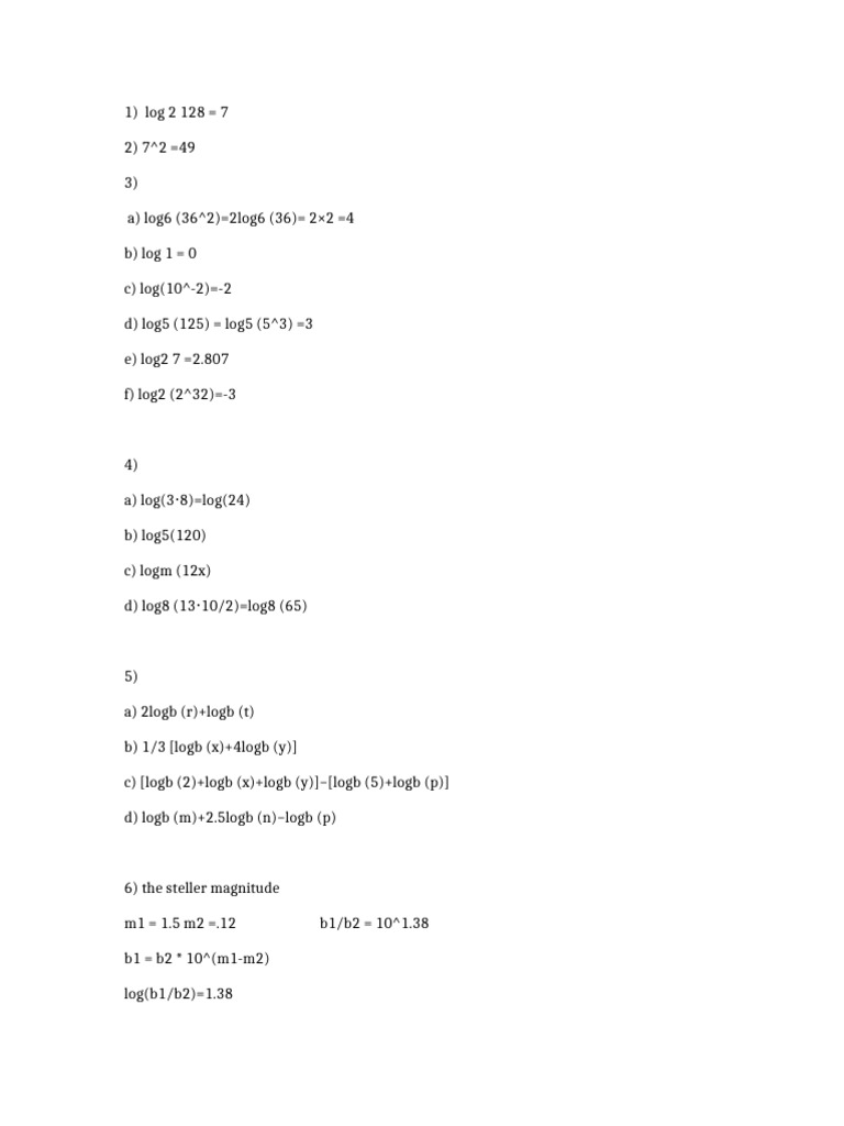 Logs Test With Solutions | PDF