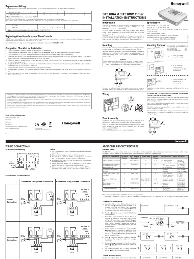ST9100A & ST9100C Installer Guide | PDF | Electrical Wiring | Parameter ...