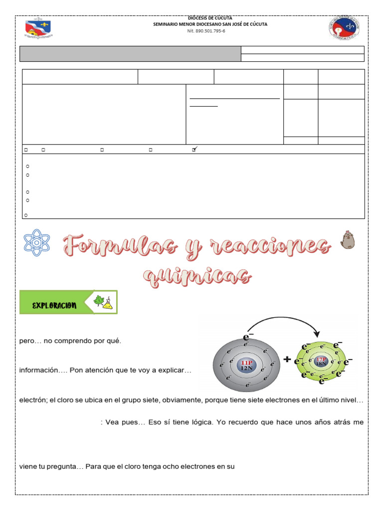 Guía de Fórmulas Químicas para 8° | PDF | Valencia (Química) | Enlace ...