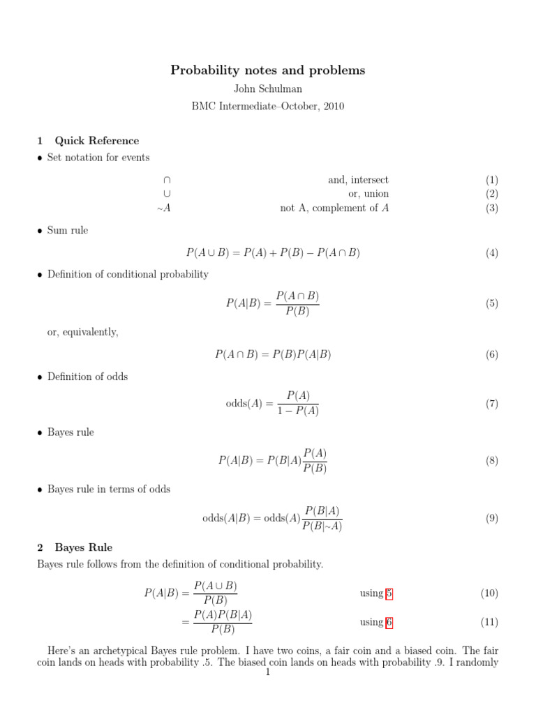 BMC Probability | PDF | Expected Value | Odds