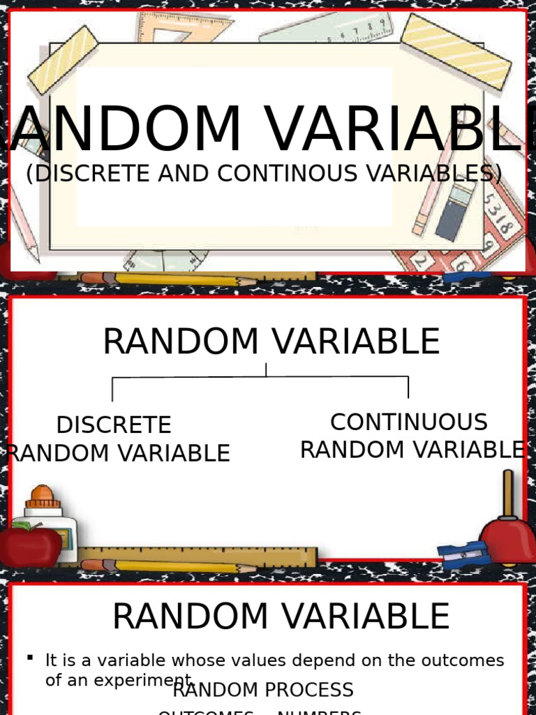 1 Random Variable | PDF | Random Variable | Variable (Mathematics)