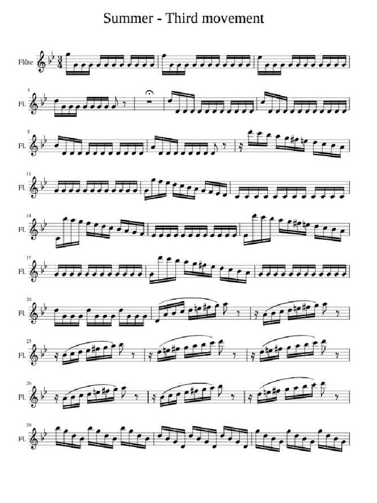 Summer Vivaldi Flute Solo | PDF