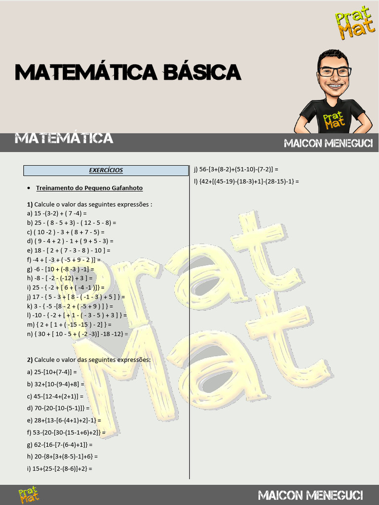 Lista 03 de Matemã - Tica Bã - Sica | PDF