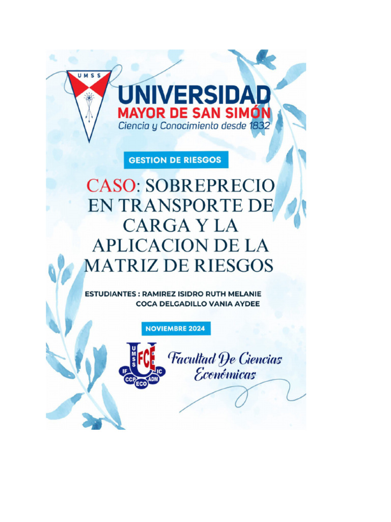 Practica Gestion de Riesgos en Transporte | PDF | Logística | Business