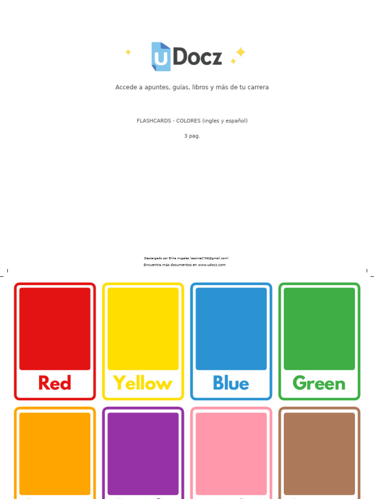 Flashcards Colores I 246458 Downloadable 6372812 | PDF