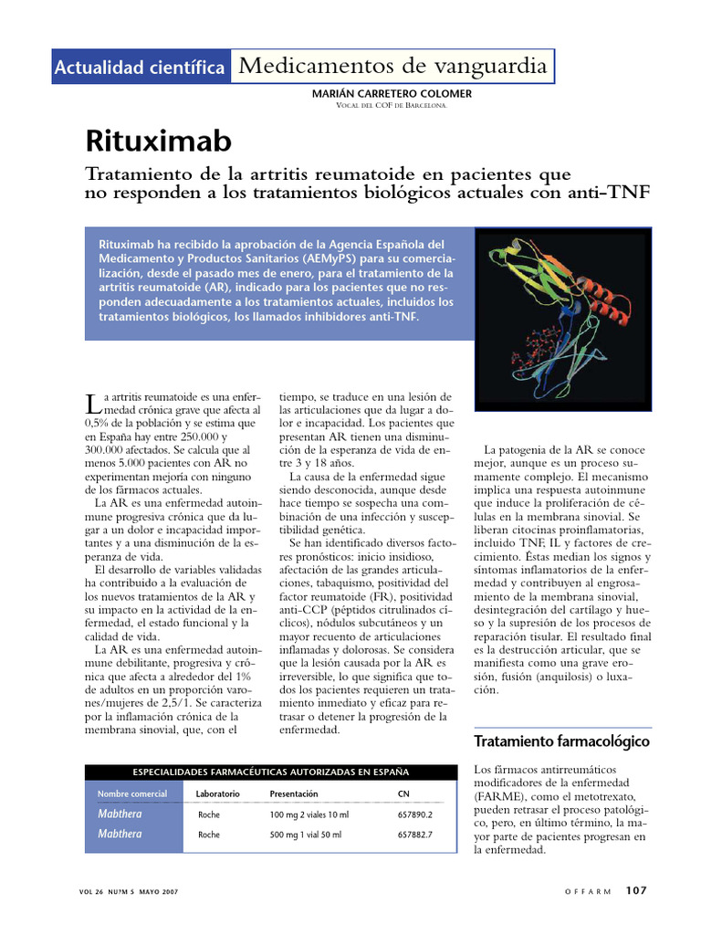 Rituximab | PDF | Artritis Reumatoide | Linfocitos