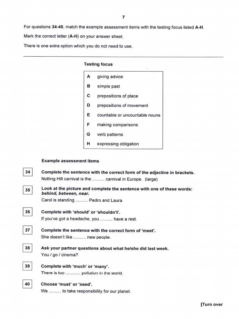 TKT Module 2 Exam - 6 | PDF
