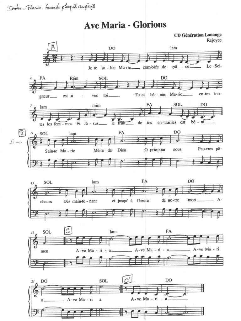 Ave Maria Glorious | PDF