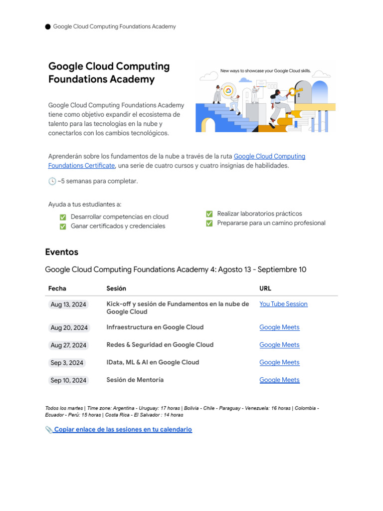 GCCF Academy - Events 2024-2 | PDF | Computación en la nube | Computación centralizada