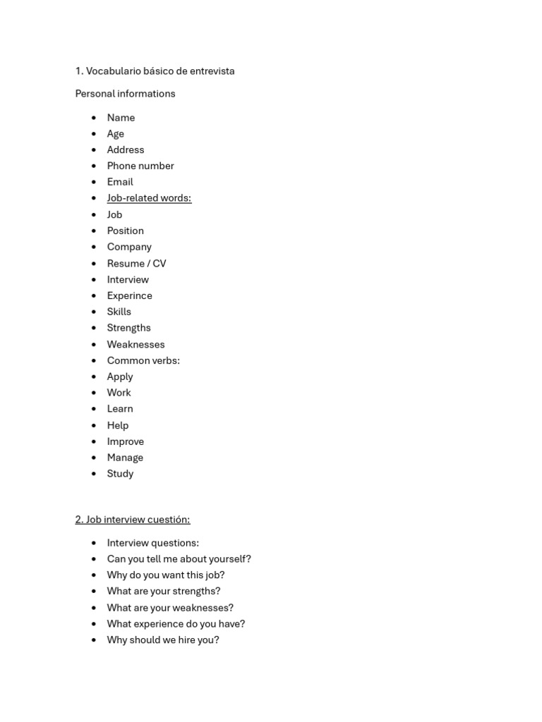 Job interview exercise | PDF