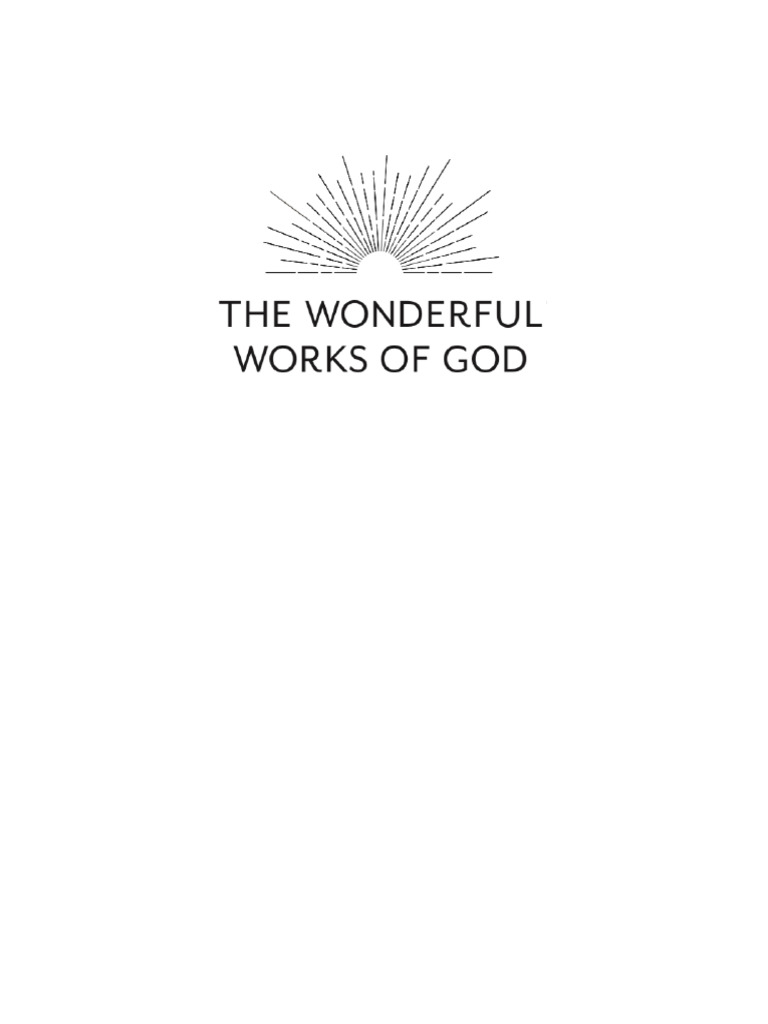 Bavinck H - The Wonderful Works of God | PDF