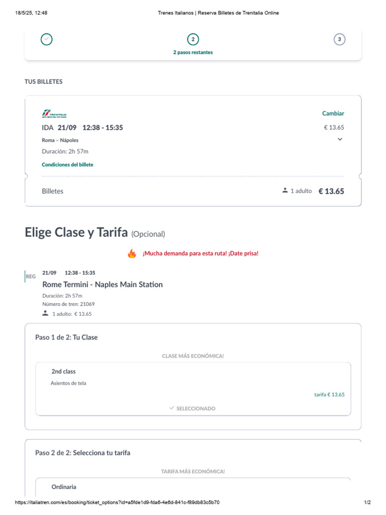 Tren de Roma A Napoles Trenes Italianos - Reserva Billetes de ...