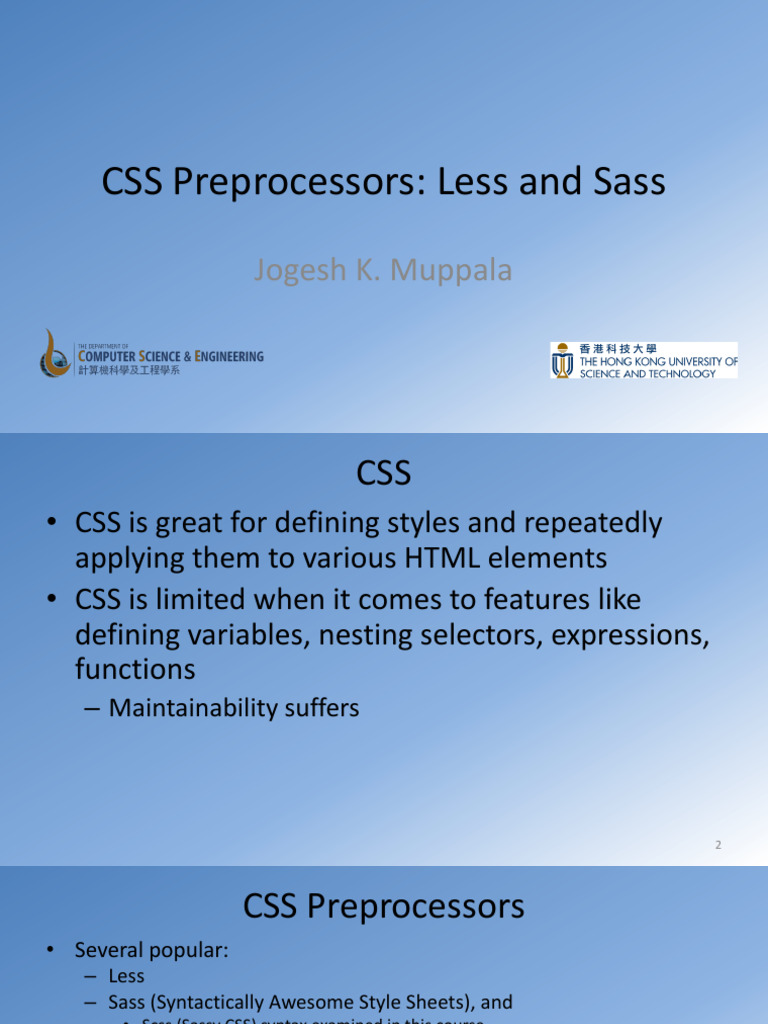2-CSS-Preprocessors | PDF | Object Oriented Programming | Computing