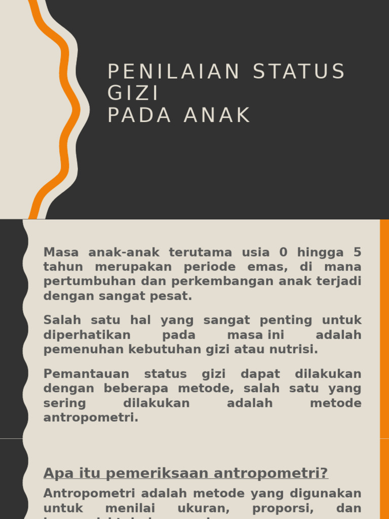 Penilaian Status Gizi Pada Anak | PDF