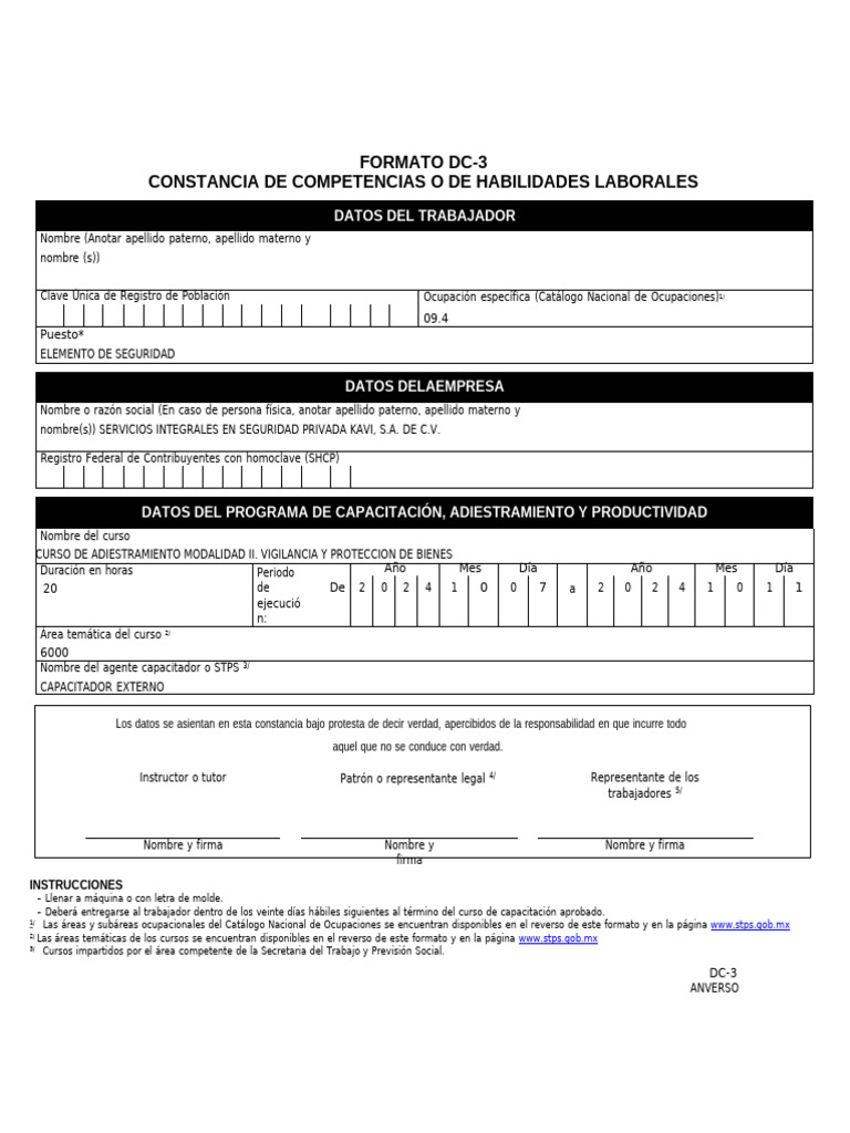 DC-3 Editable | PDF | Naturaleza | Business